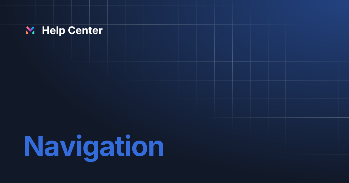 Navigation | Help Center